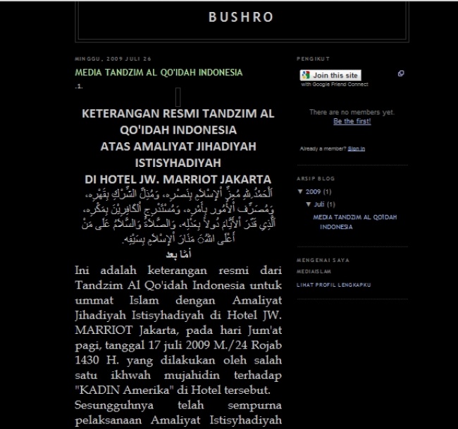 Al Qaeda Beri Keterangan Soal Bom Marriott-Ritz Carlton | tempo.co