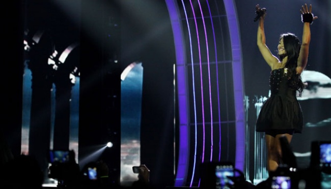 Anggun Tampil Seksi dalam X Factor Special HUT RCTI | tempo.co