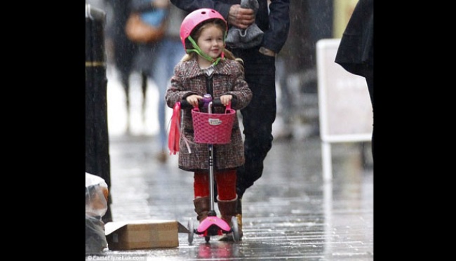 Aksi Kompak David Beckham dan Putri Imutnya | tempo.co