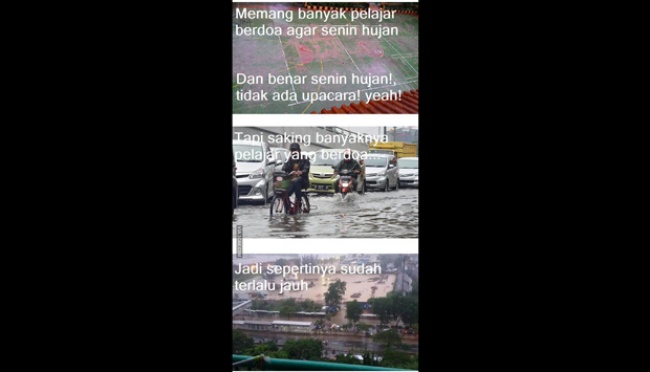Meme Banjir Jakarta Ramai di Media Sosial | tempo.co