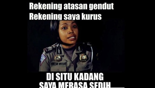 Meme Lucu Polwan `Disitu Kadang Saya Merasa Sedih` | tempo.co
