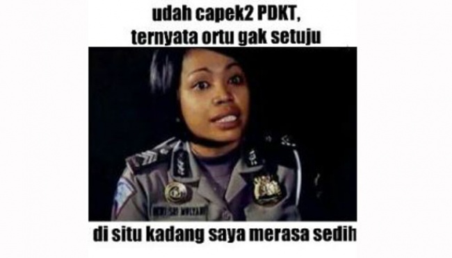 Meme Lucu Polwan `Disitu Kadang Saya Merasa Sedih` | tempo.co
