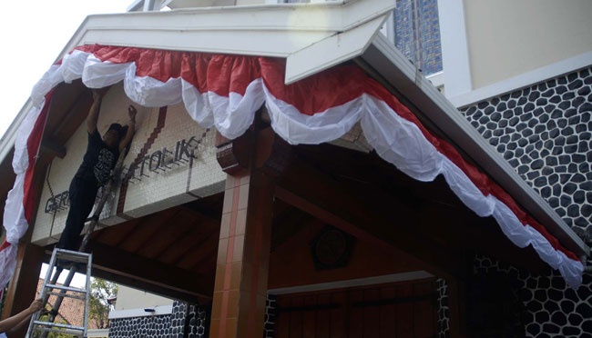 Gereja Ini Pasang Pernak Pernik Jelang Hari Kemerdekaan | tempo.co