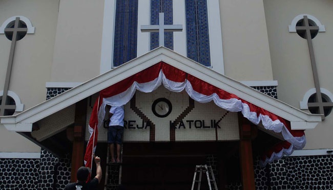Gereja Ini Pasang Pernak Pernik Jelang Hari Kemerdekaan | tempo.co
