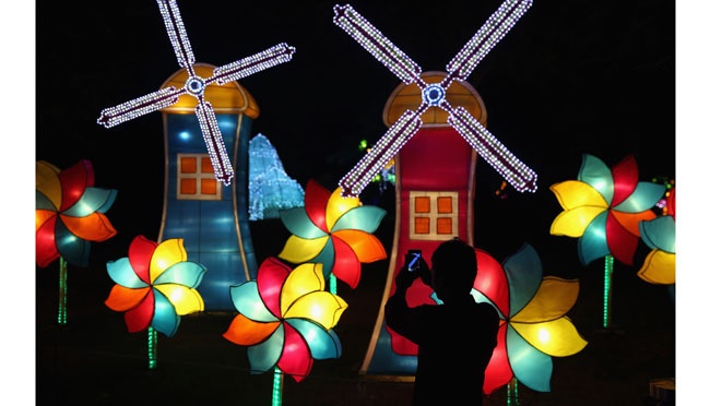 Indahnya Warna-warni Lampion di Dubai Glow Garden | tempo.co