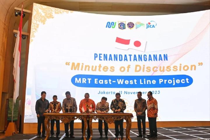 Japan, Indonesia Sign MoD on MRT East-West Line Phase 1 - News En.tempo.co