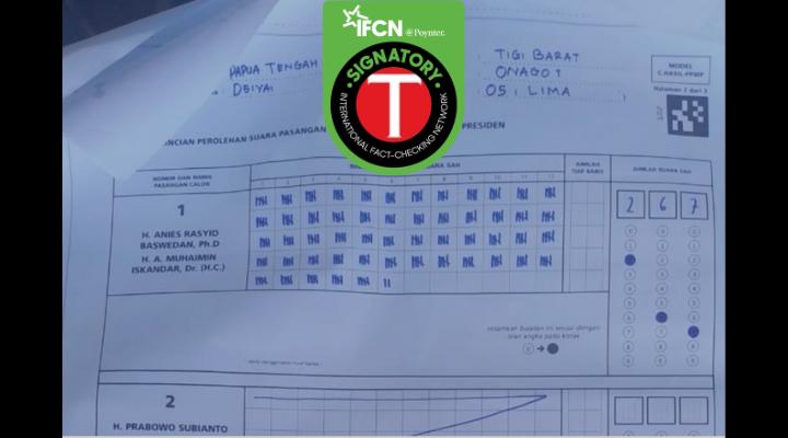 Belum Ada Bukti, Foto Lembar Rekapitulasi Model C di TPS 05 Onago Papua ...