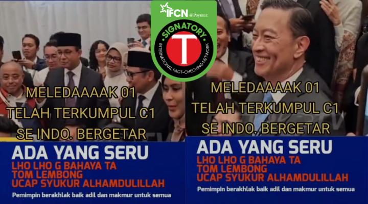Keliru, Video yang Diklaim Tim AMIN Rayakan Kemenangan Pilpres Satu Putaran pada 20 Februari ...