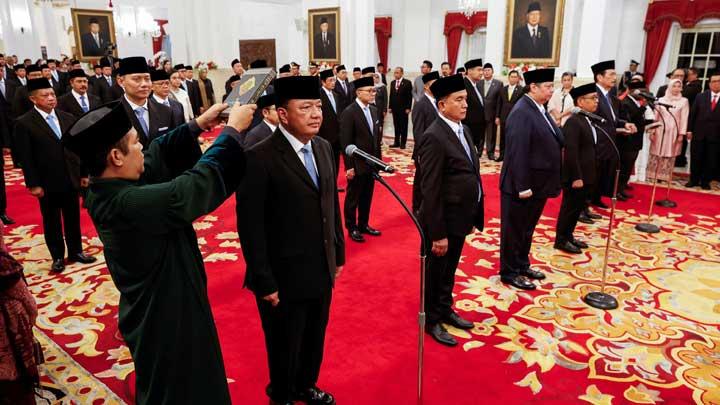 President Prabowo Inaugurates 48 Ministers of Red and White Cabinet ...