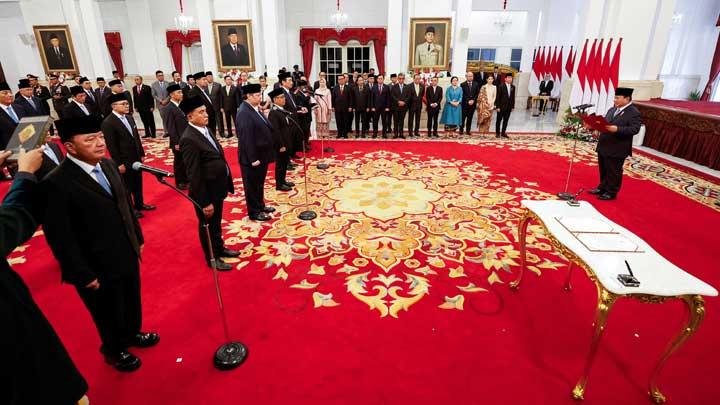 President Prabowo Inaugurates 48 Ministers of Red and White Cabinet ...