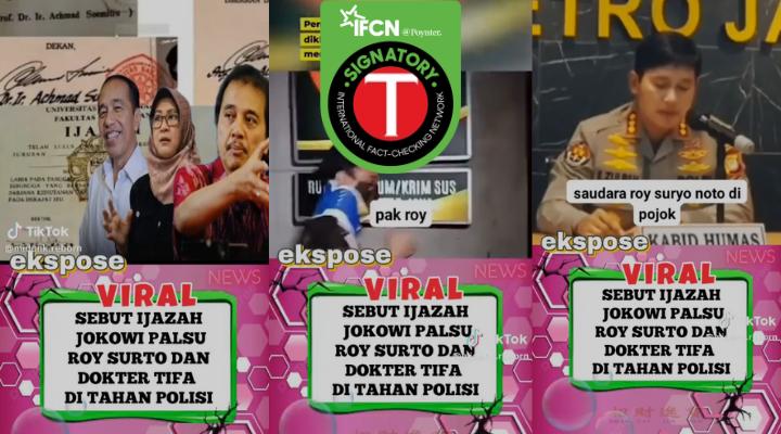 Menyesatkan: Video dr. Tifa dan Roy Suryo Ditahan Soal Dugaan Fitnah Ijazah Jokowi Palsu - Cek ...