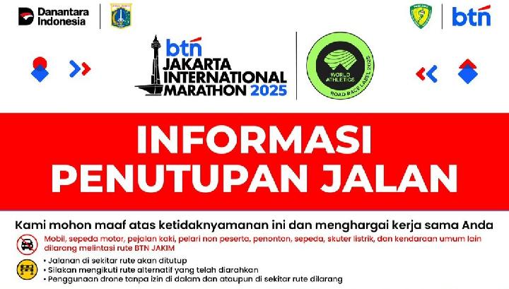 Simak Rute Lengkap BTN Jakarta International Marathon 2025 | tempo.co
