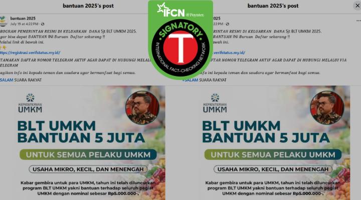 Keliru: Tautan Pendaftaran Program Bantuan Kementerian UMKM Sebesar Rp5 Juta - Cek Fakta Tempo.co