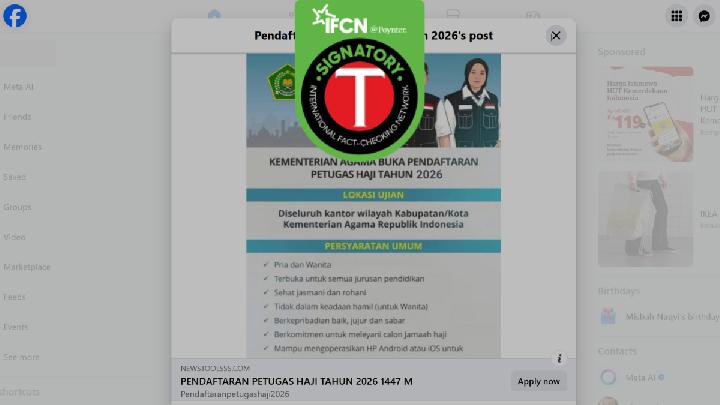 Keliru: Tautan Pendaftaran Petugas Haji 2026 | tempo.co