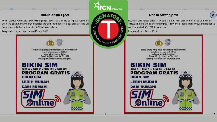 Keliru: Tautan Pendaftaran dan Perpanjangan SIM Online Gratis - Cek Fakta Tempo.co