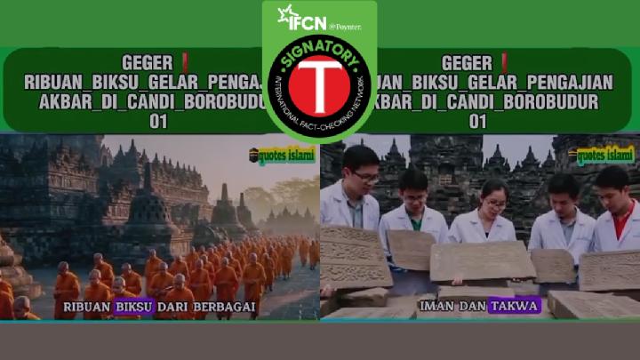 Keliru: Ribuan Biksu Gelar Pengajian Akbar di Candi Borobudur - Cek Fakta Tempo.co