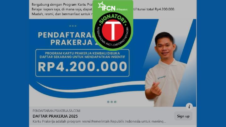Keliru: Tautan Pendaftaran Kartu Prakerja 2025 dan Insentif Rp 4,2 Juta - Cek Fakta Tempo.co