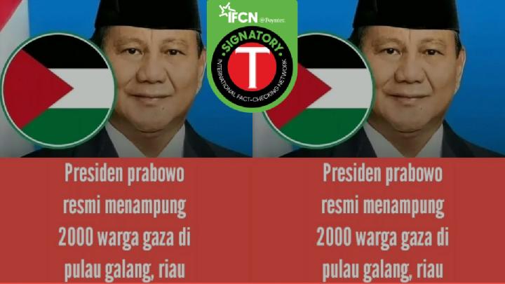 Menyesatkan: Prabowo Resmi Menampung 2 Ribu Warga Gaza di Pulau Galang ...