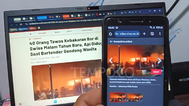 Kebakaran Swiss Diduga akibat Kembang Api "Lilin Air Mancur" | tempo.co