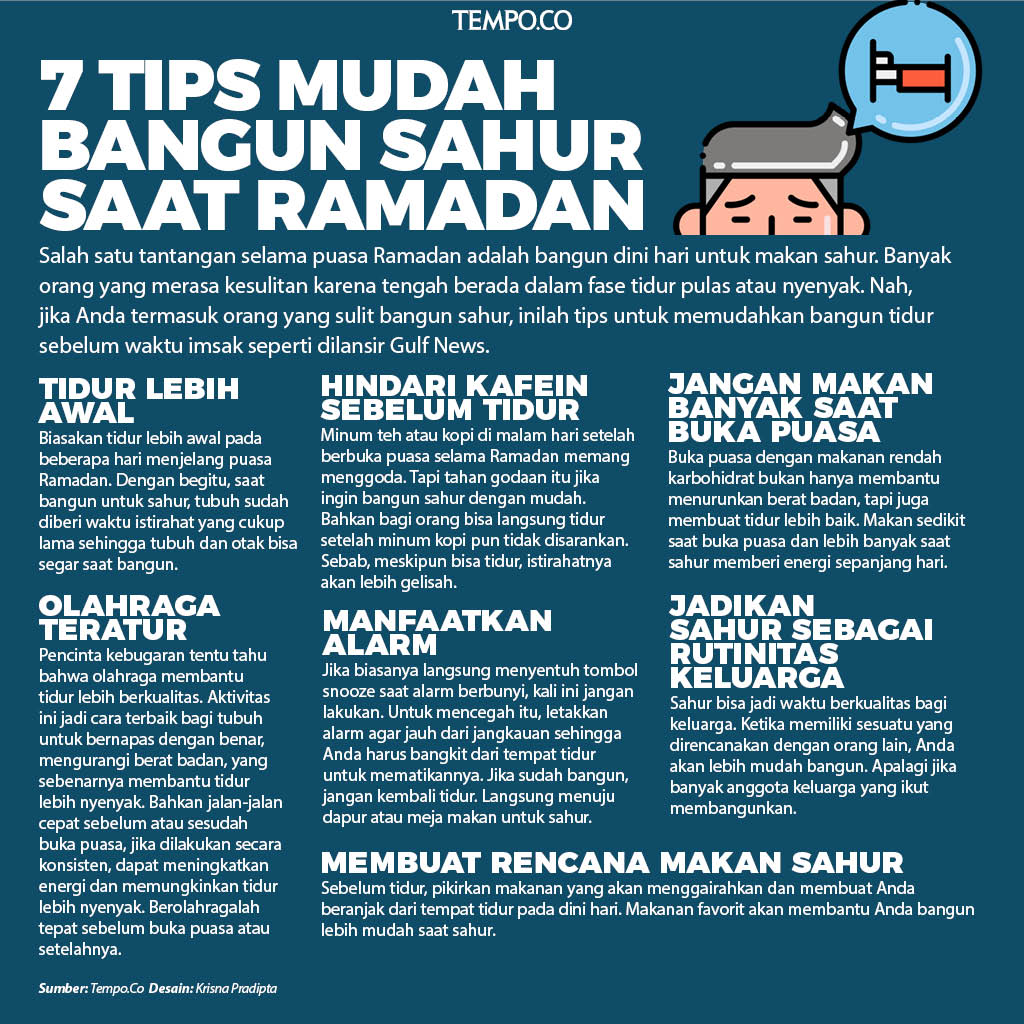 7 Tips Agar Lebih Mudah Bangun Sahur Selama Ramadan | tempo.co