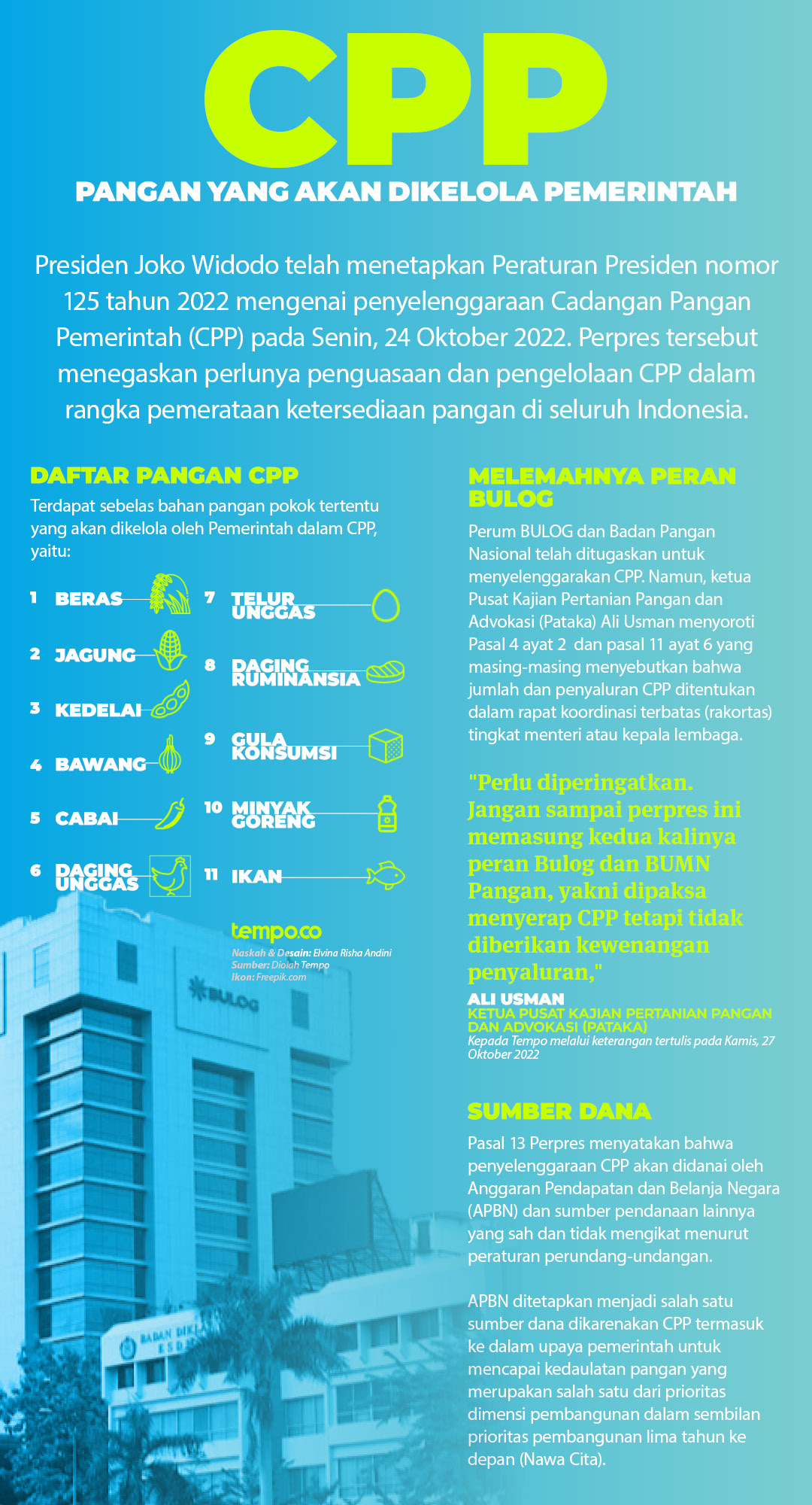Pangan yang Akan Dikelola Pemerintah dalam CPP | tempo.co