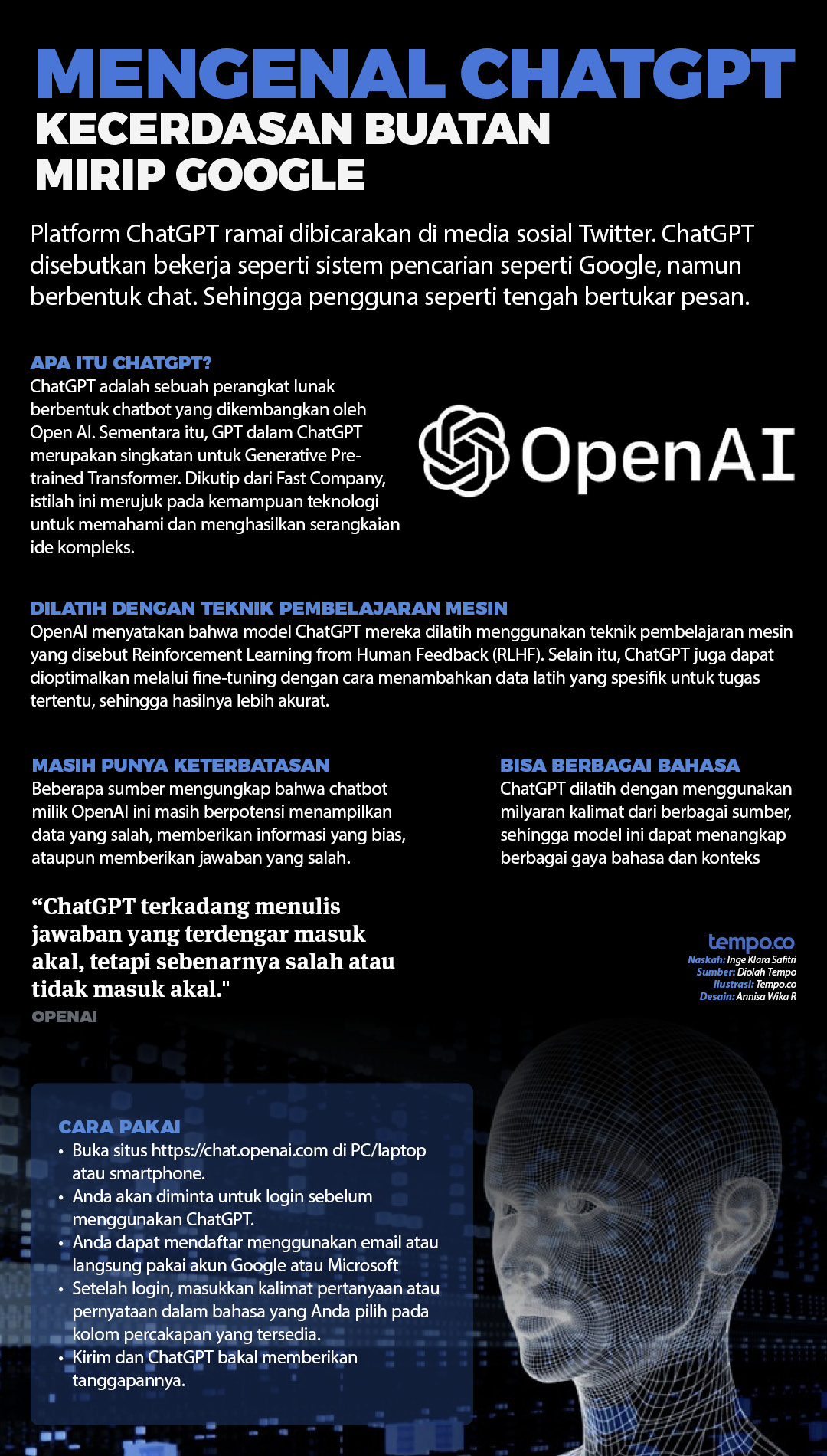 Mengenal ChatGPT, Kecerdasan Buatan Mirip Google | tempo.co