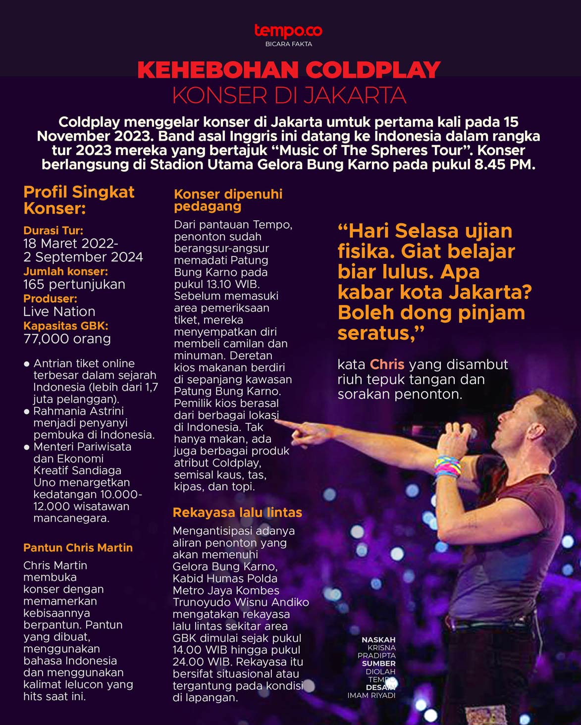 Kehebohan Coldplay Konser di Jakarta | tempo.co