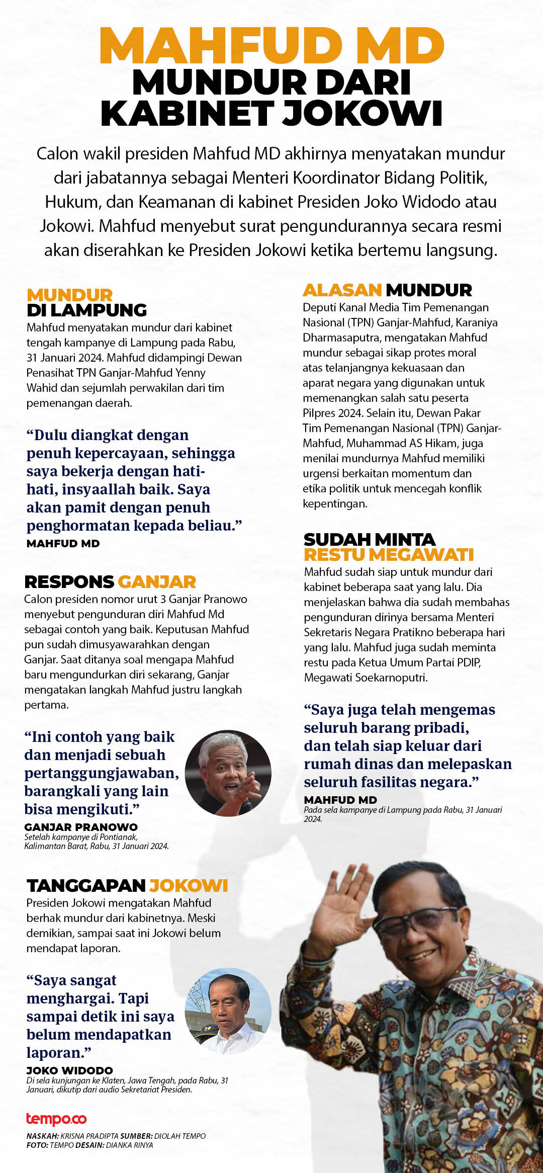 Mahfud MD Mundur dari Kabinet Jokowi | tempo.co