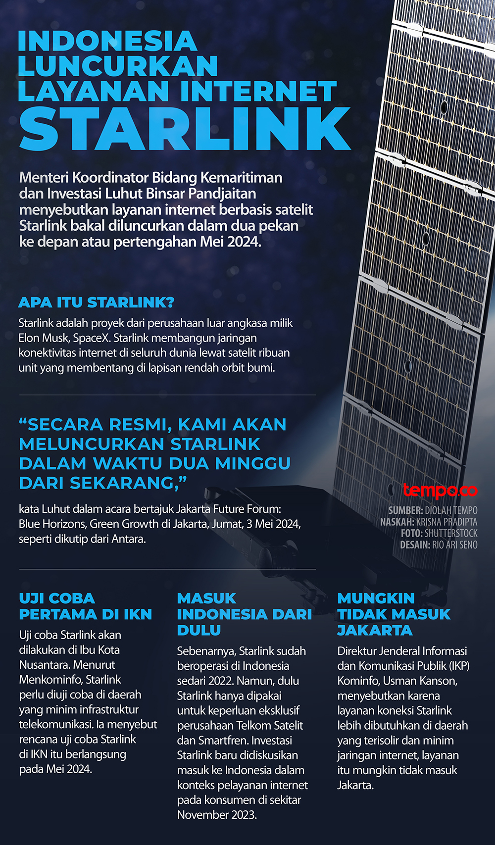 Indonesia Luncurkan Layanan Internet Starlink | tempo.co